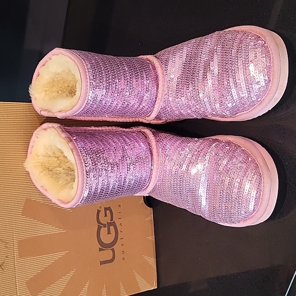 UGG | Shoes | Ugg Classic Short Sparkles Girls Sequins Boots | Poshmark